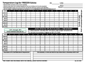 Vaccine-Temperature-Logs-Freezer-REV 2021 - Wyoming Department of Health