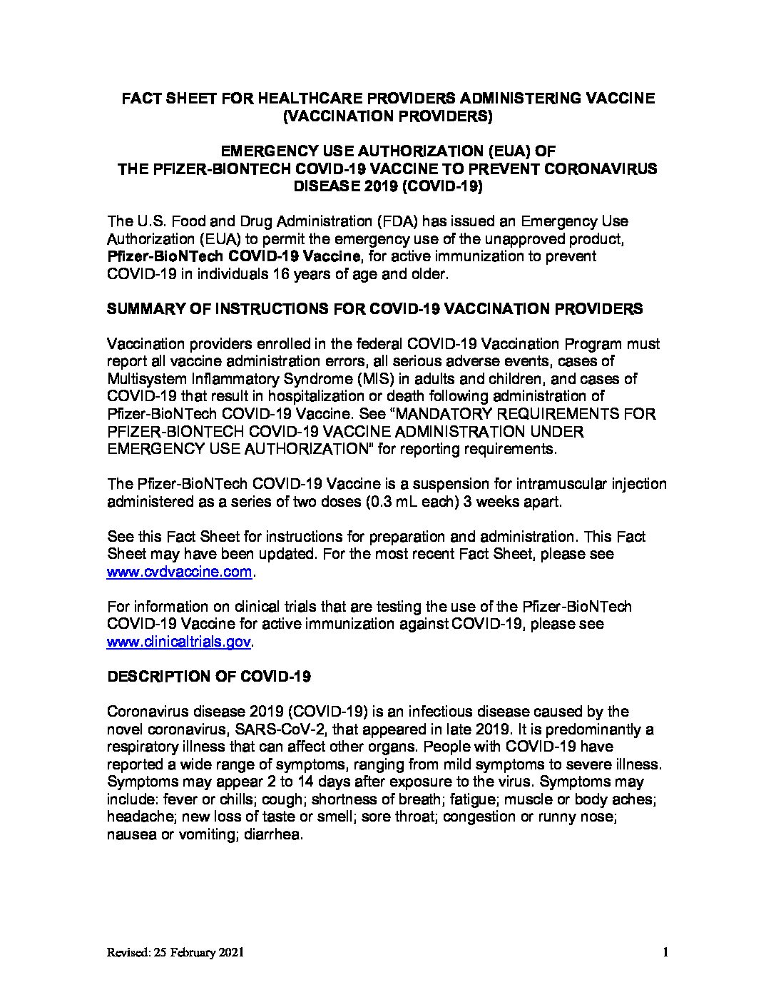 Janssen Fact Sheet for Vaccination Providers-Full EUA PI_Final_2.25. ...