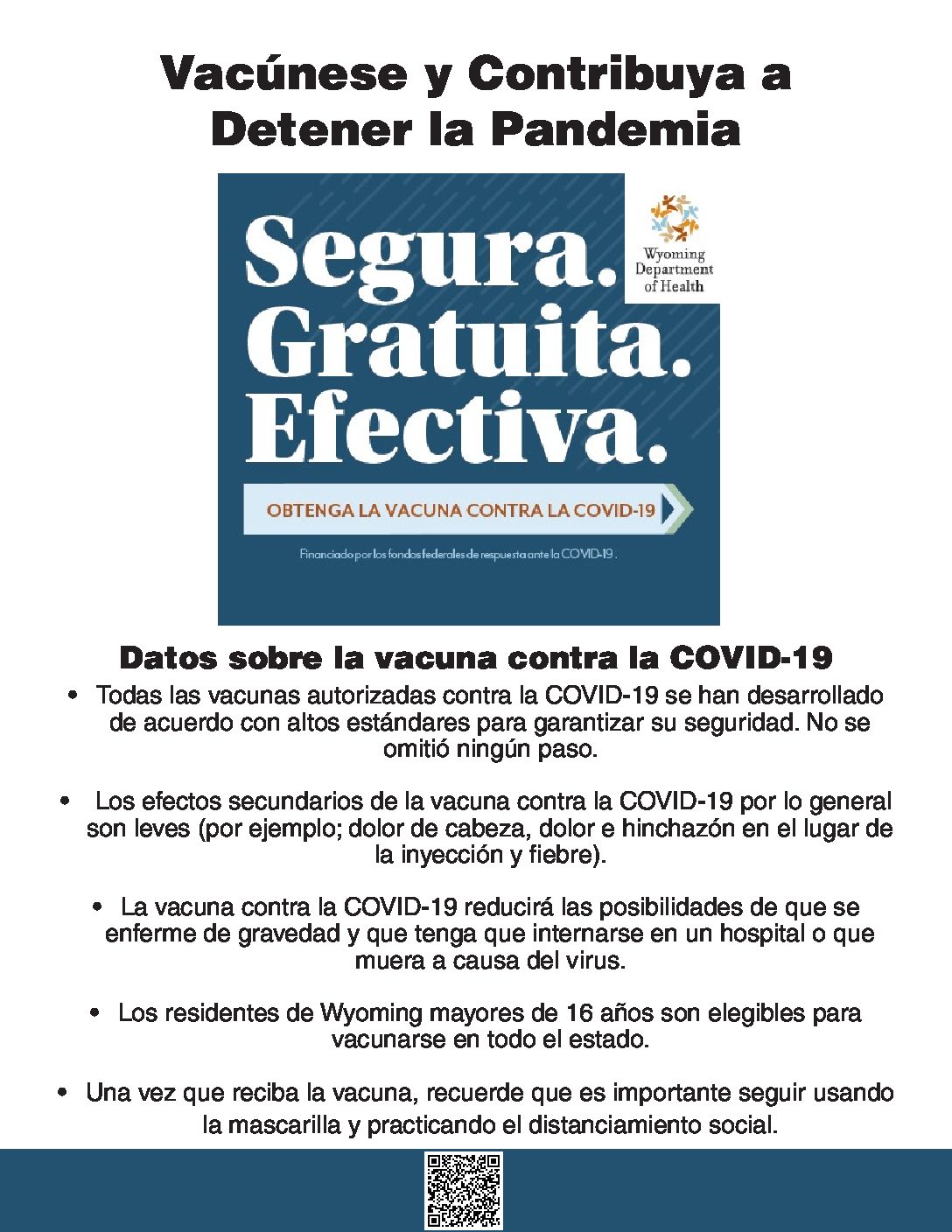 COVID-19 Fast Facts en Español - Wyoming Department of Health