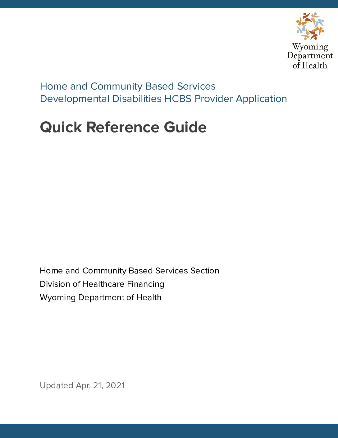 DD App Quick Reference Guide - Wyoming Department of Health
