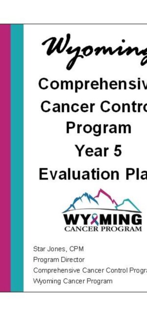 NCCCP Year 5 Evaluation Plan - Wyoming Department of Health