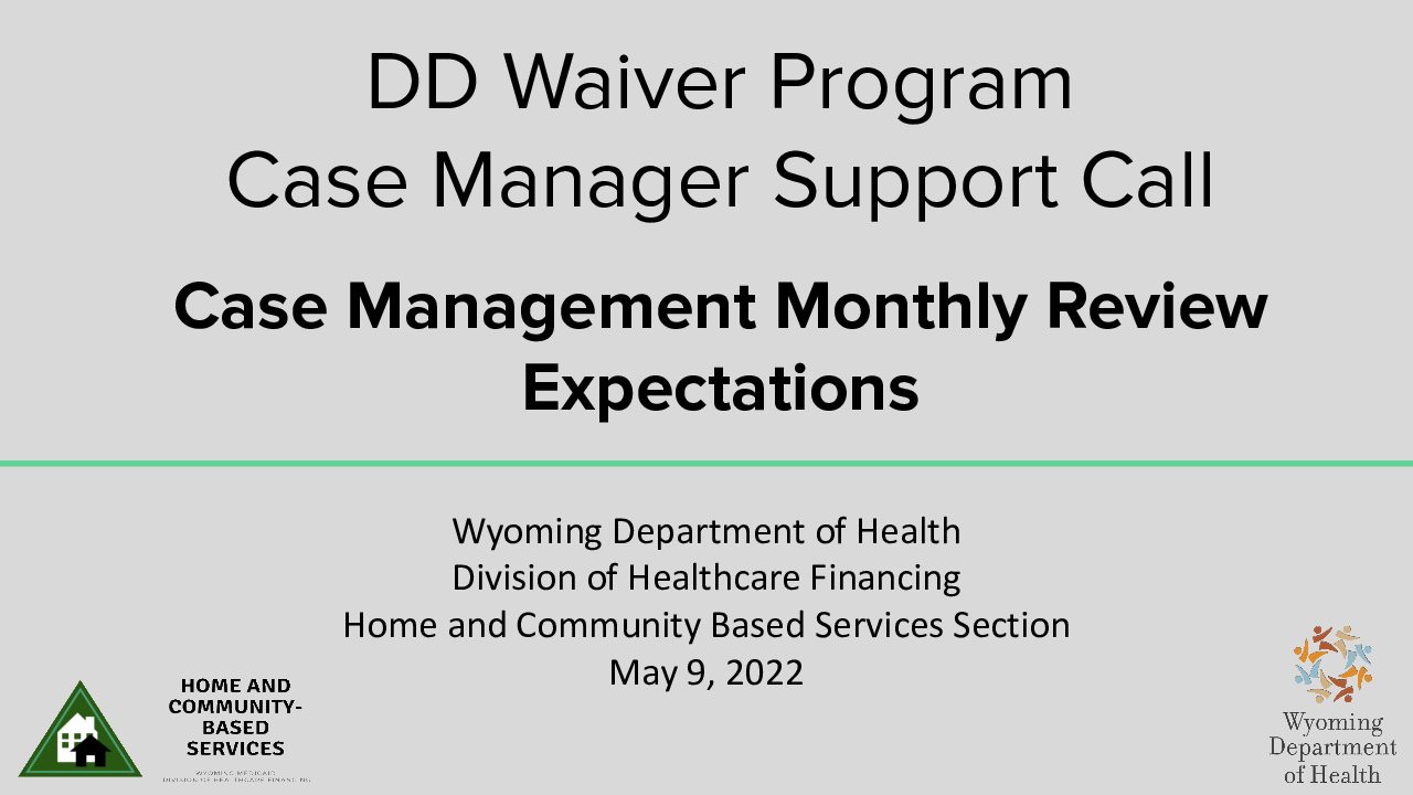 May 2022 DD CMSC - CMMR Expectations - Slides Only - Wyoming Department ...