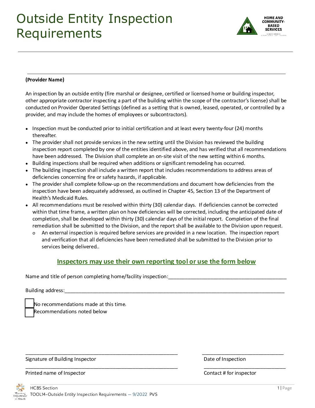 TOOL14-Outside Entity Inspection Requirements - Wyoming Department of ...