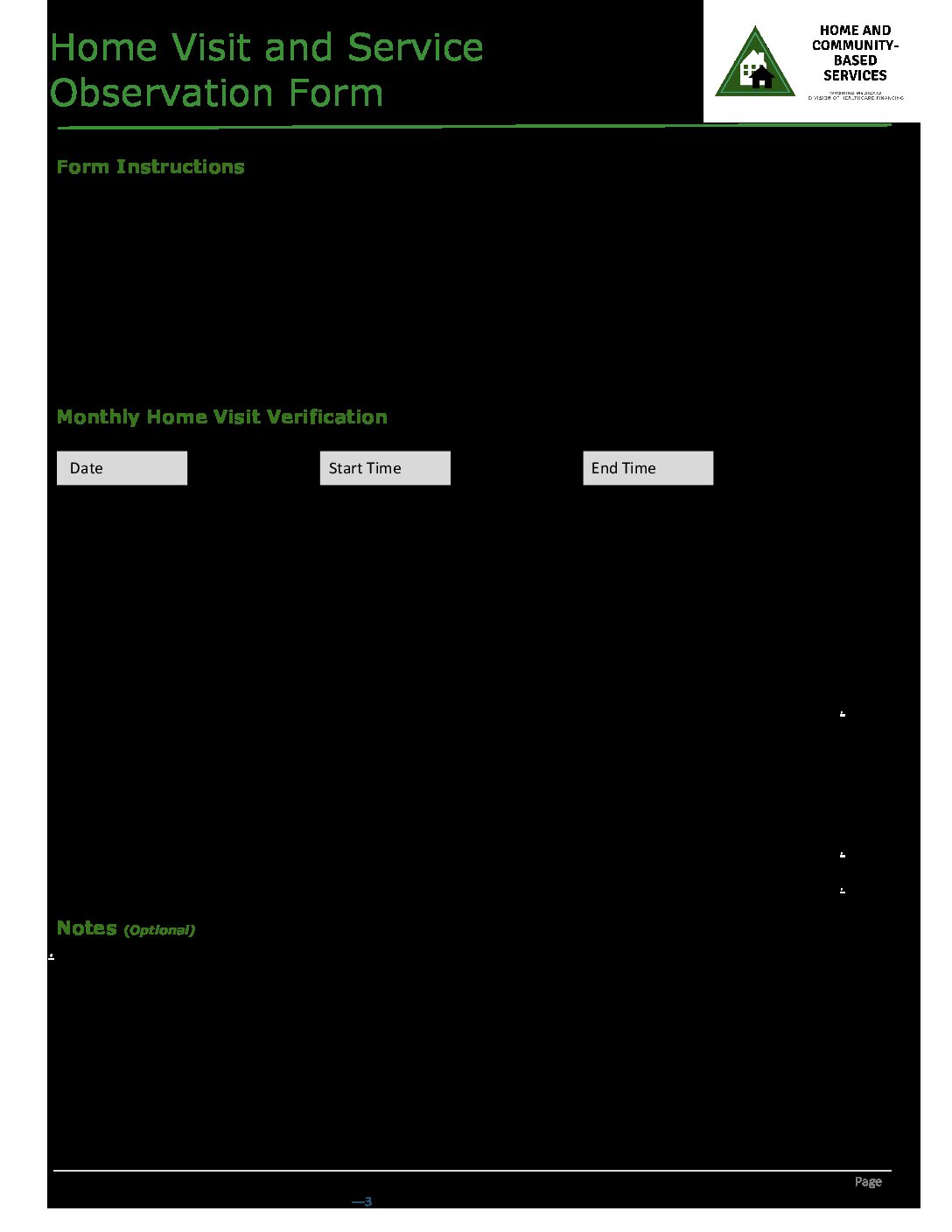 CM02.HV and Service Observation Signature Form (1) - Wyoming Department ...