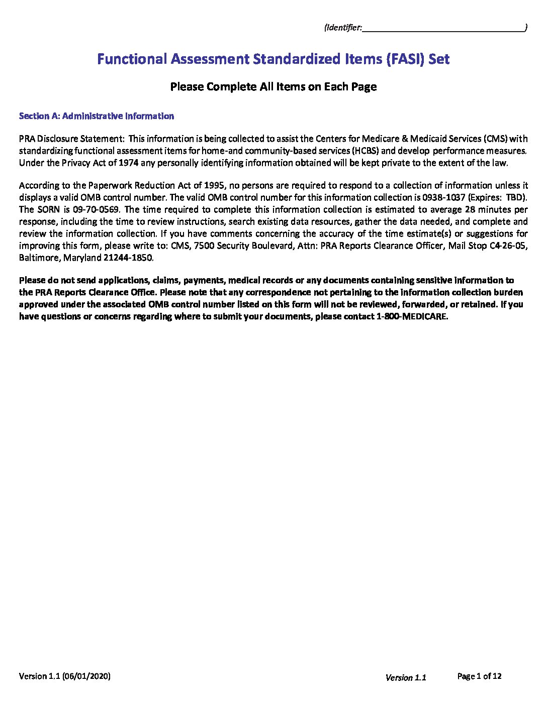 FASI Set Template (V 1.1) - Wyoming Department of Health