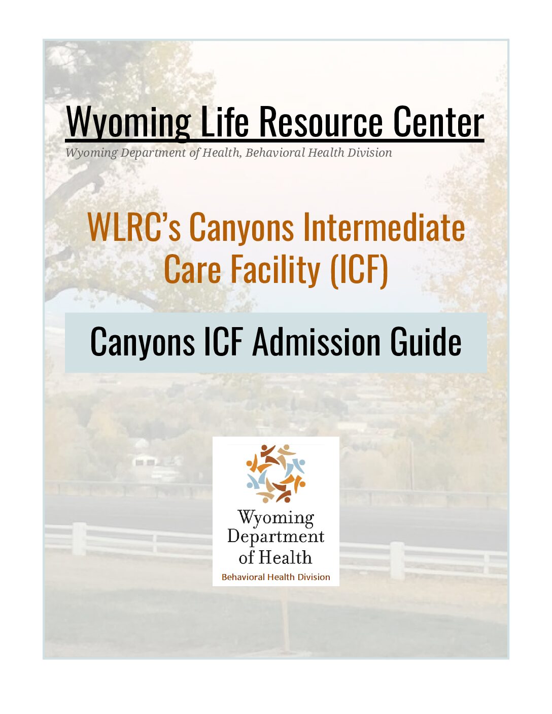 WLRC ICF Admissions Manual - Wyoming Department of Health