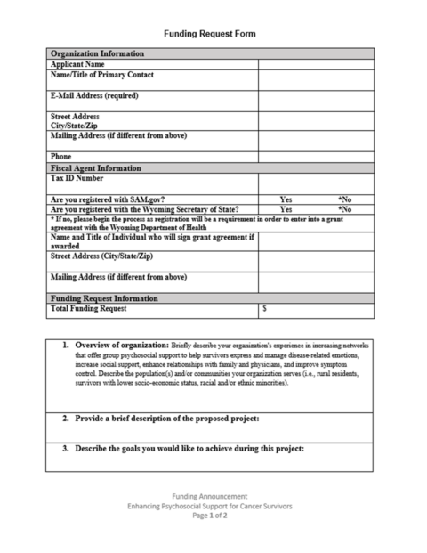 Wyoming Cancer Program - Wyoming Department of Health