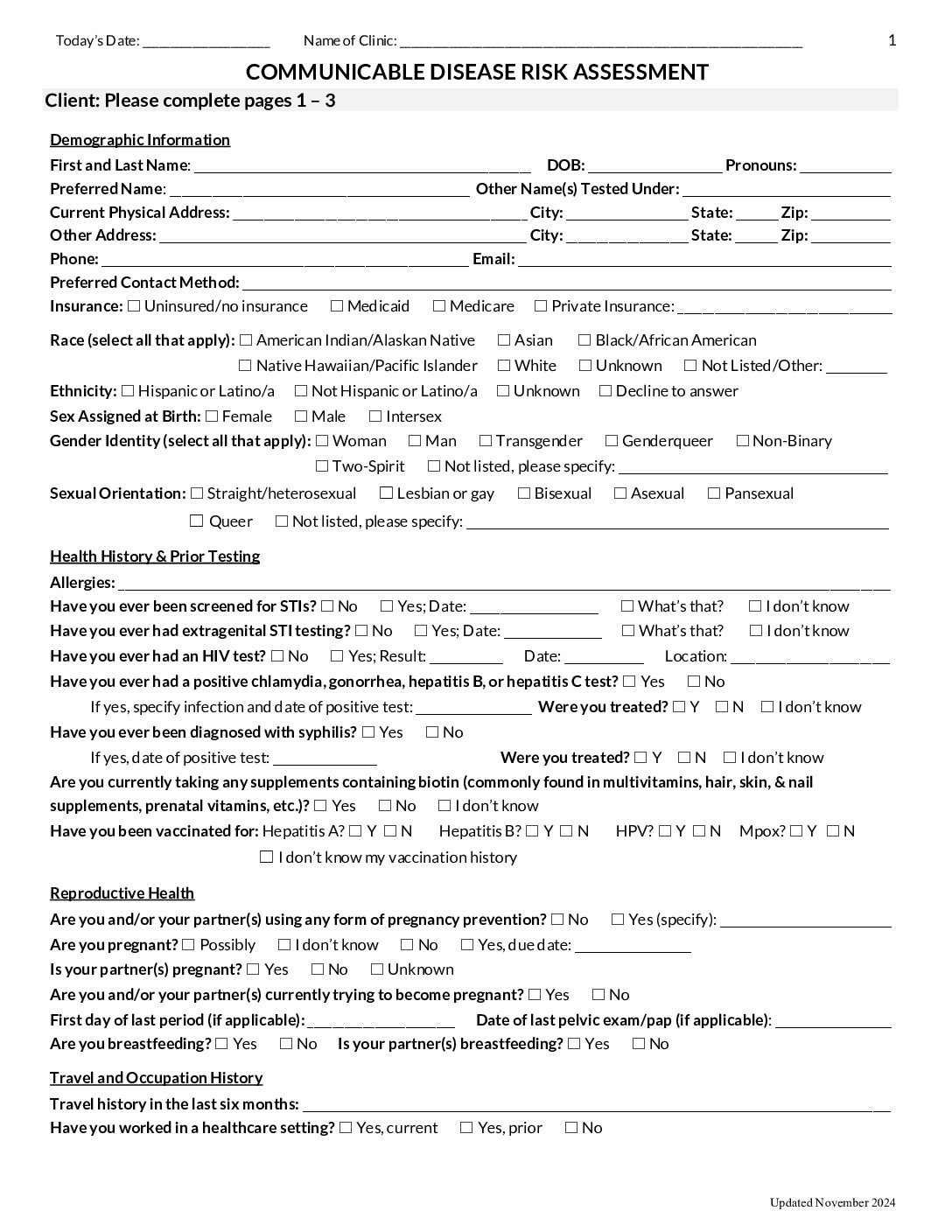Final DRAFT 2024 CDU Risk Assessment 11.2024 - Wyoming Department of Health