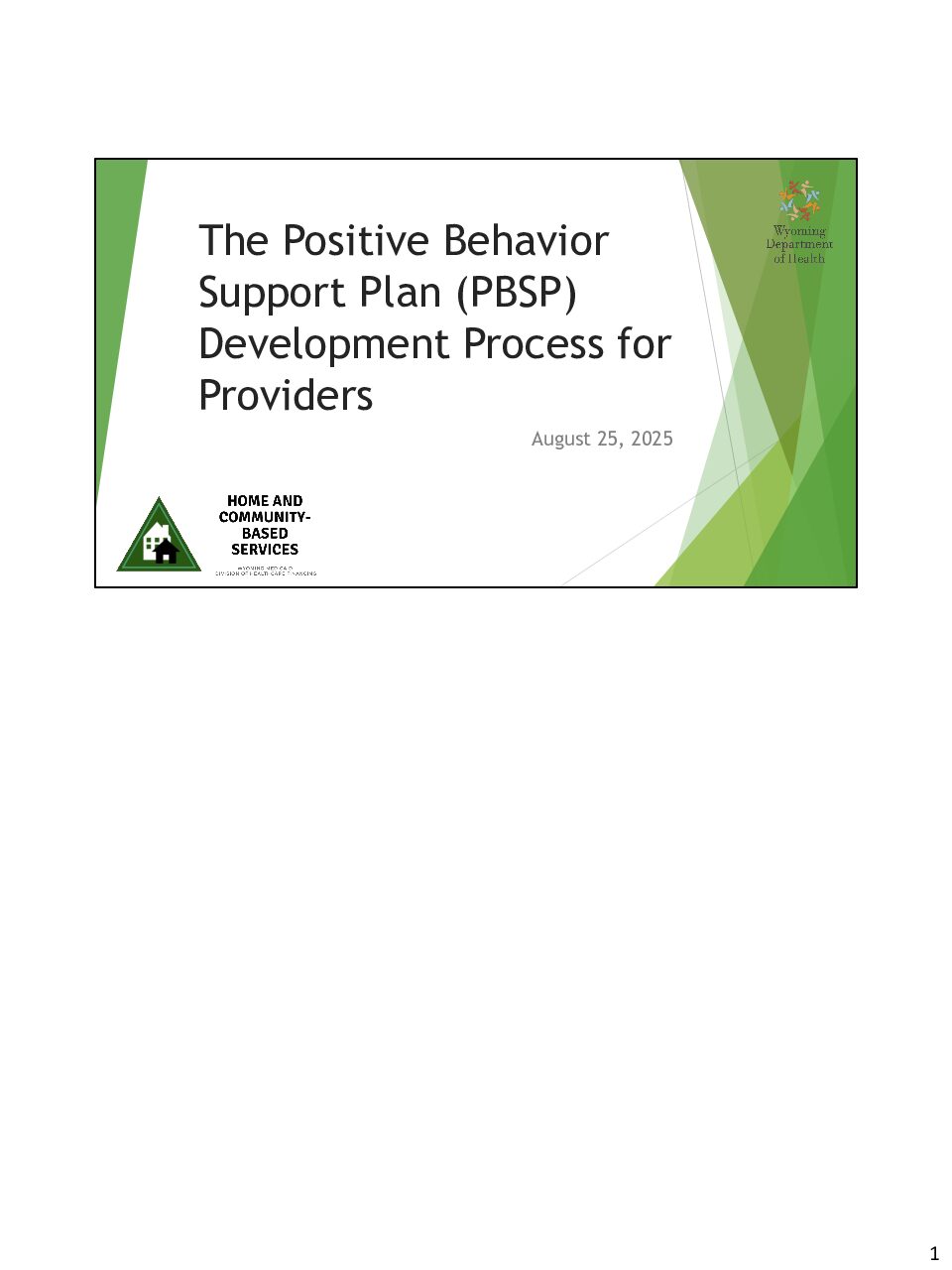 08.25 PVDDT - PBSPs for PVS - Wyoming Department of Health