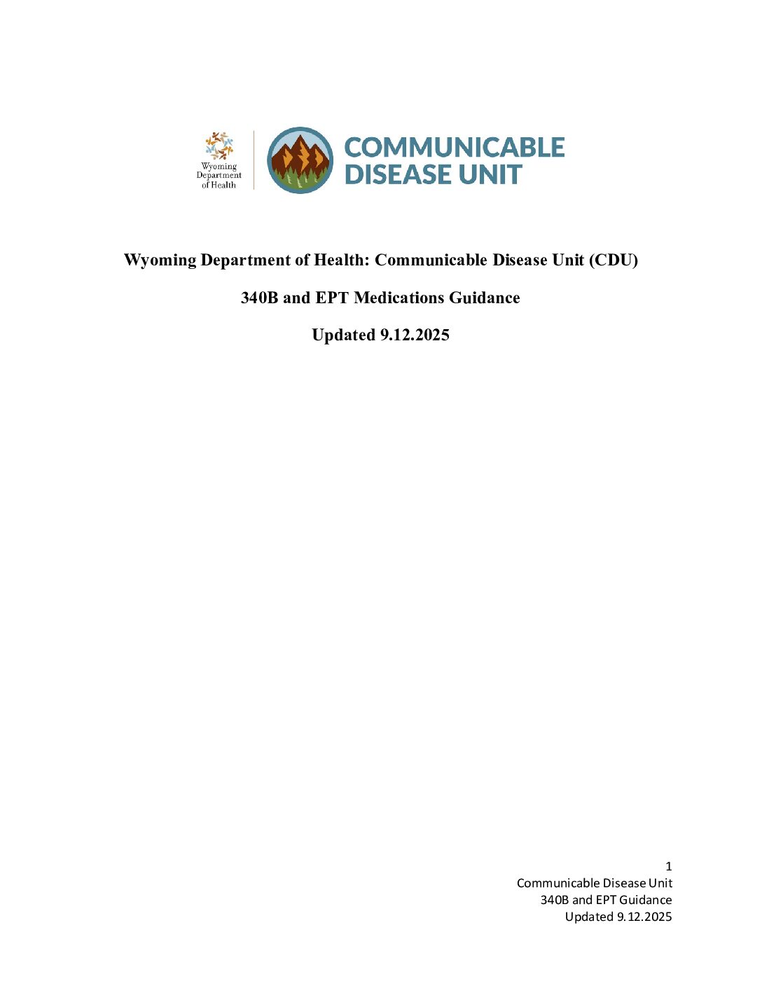 9.12.2025 CDU 340B and EPT Medication Guidance - Wyoming Department of ...